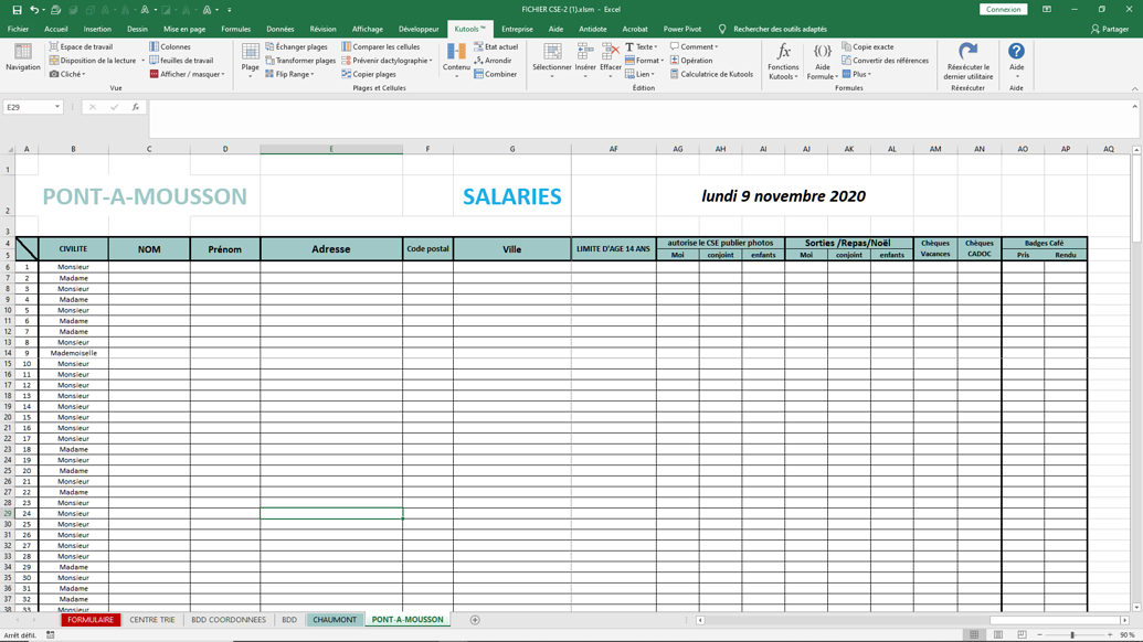 Créer un formulaire sous excel 2 - Excel - Forum Formule Excel