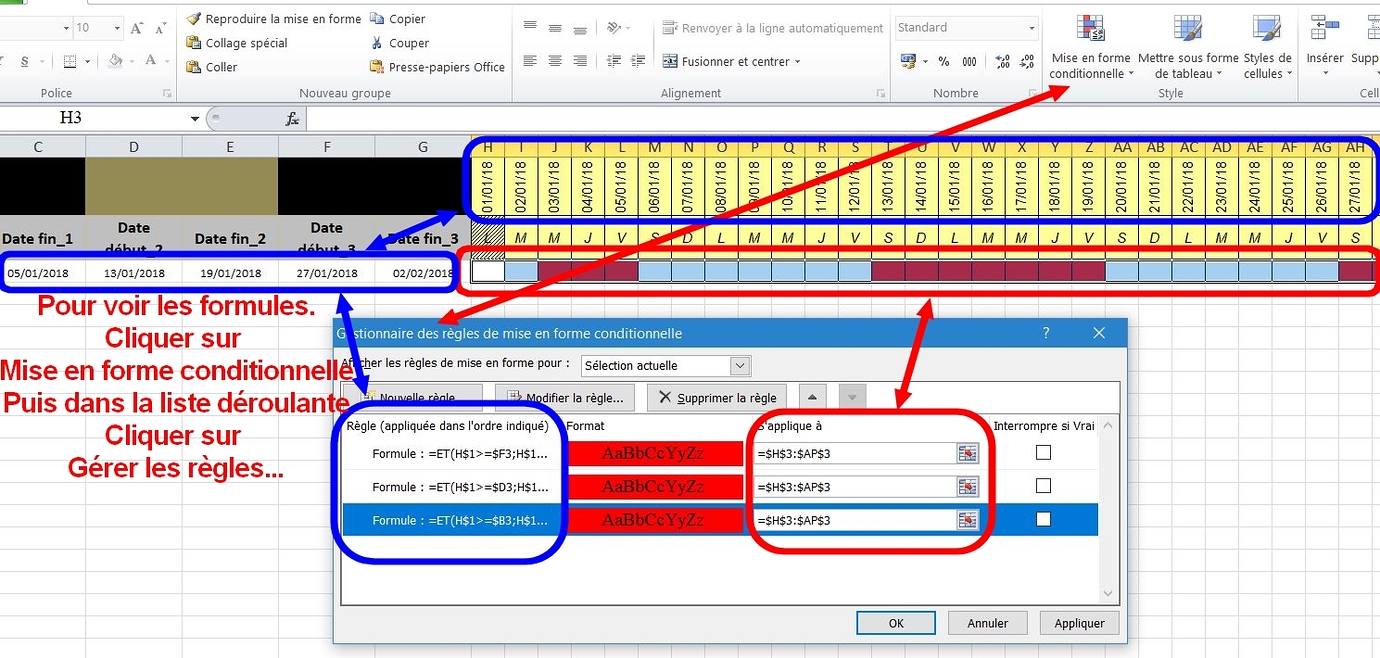 Planning_calendrier automatique sur excel - Excel - Forum Formule Excel