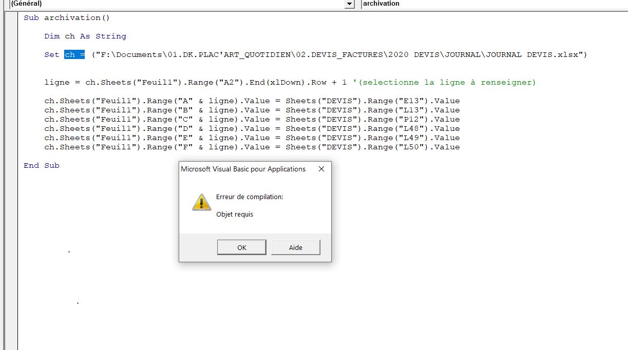 Vba Test Erreur Gestion Des Erreurs Vba Brilnt