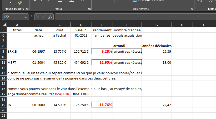 Rendement annualisé - Excel - Forum Formule Excel